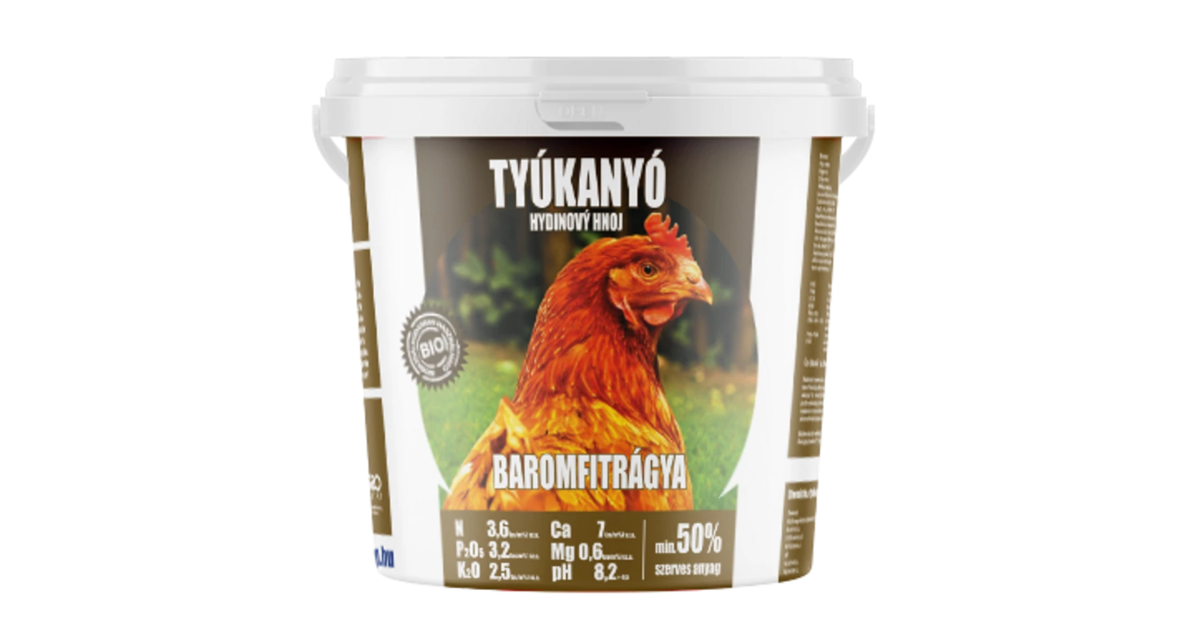 8L pelletált baromfi trágya vödörben ( 4kg ) száraz Tyúkanyó BIO kerti ...